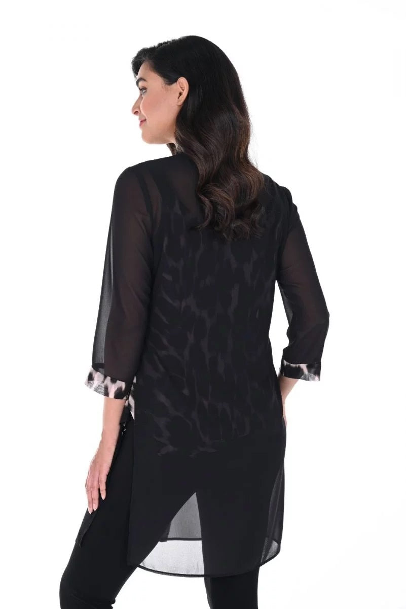 Frank Lyman - Leopard Trim Duster – KricketsClothingCo
