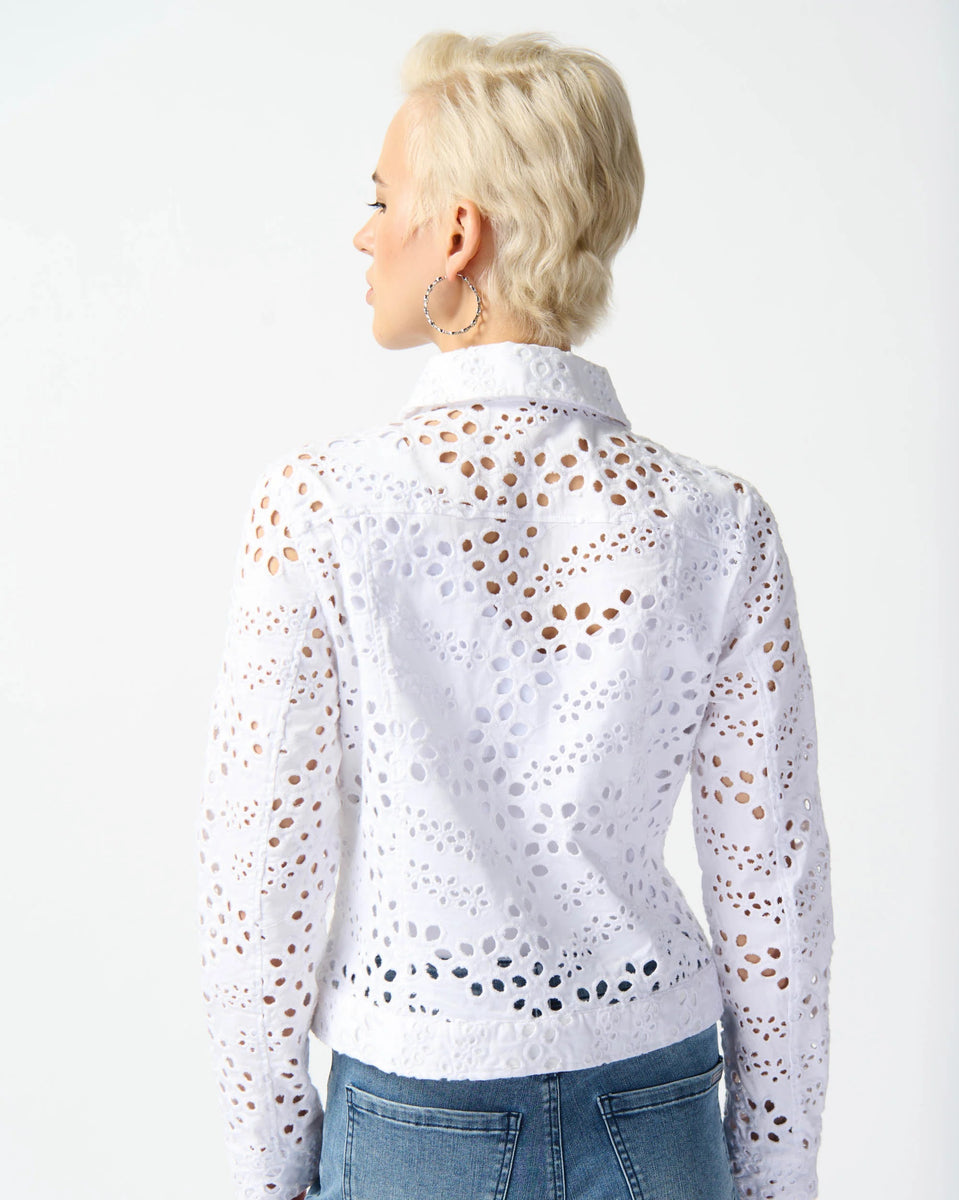 Joseph Ribkoff - Eyelet Jacket – KricketsClothingCo