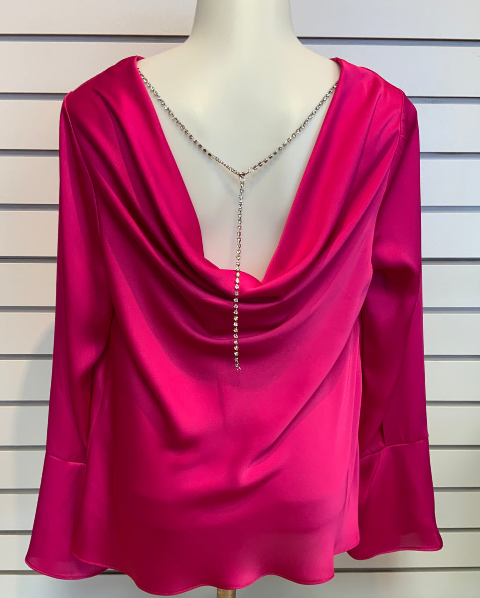 Joseph Ribkoff - Shocking Pink Blouse – KricketsClothingCo